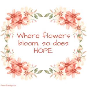 Flower Quotes - Flowers Bloom Hope